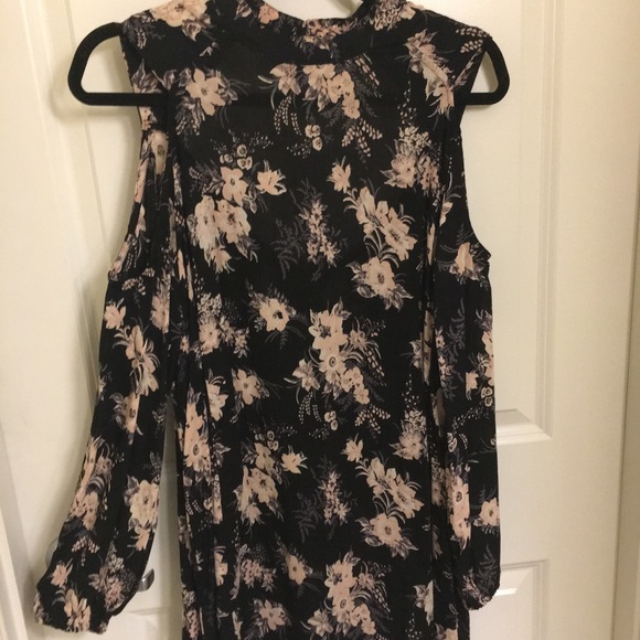 Angie | Tops | Angie Cold Shoulder Keyhole Open Back Blouse | Poshmark